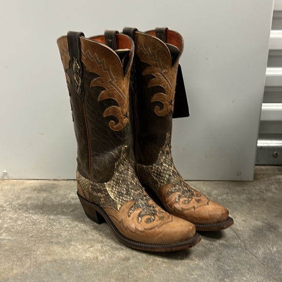 Lucchese | Shoes | Lucchese 883 Rattler Snake Handmade Cowgirl Boots ...